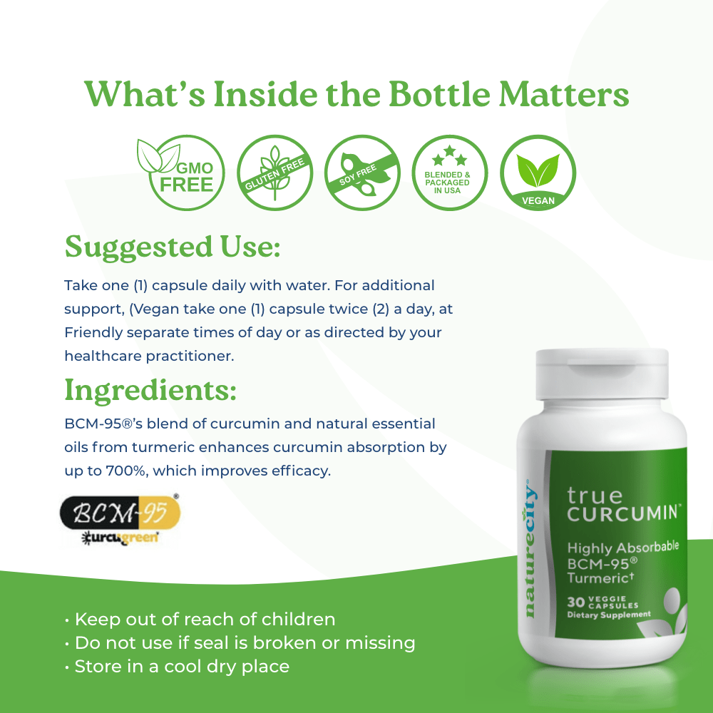 TrueCurcumin Highly Absorbable Curcumin Turmeric BCM-95 | NatureCity®